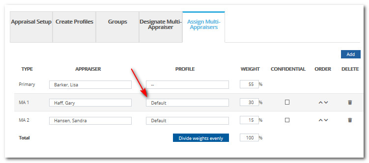Appraisal Settings for Multi-Appraisers - Performance Pro